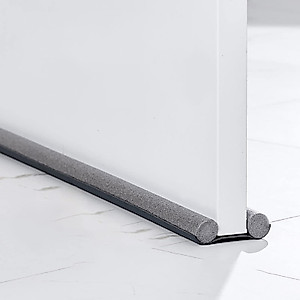 Door Draft Stopper Weather Stripping Noise Blockers Window Breeze Blockers Adjustable Door Sweeps for Exterior & Interior Doors 37.4inch Under Door Noise Blockers Door Draft Guard Brown