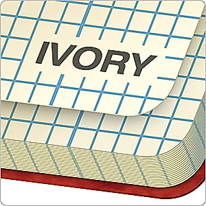 Ampad Gold Fibre Computation Book, Red Cover, Ivory Paper, Letter Size, 4 Square Inch Rule, 76 Sheets, 1 Each (22-156)