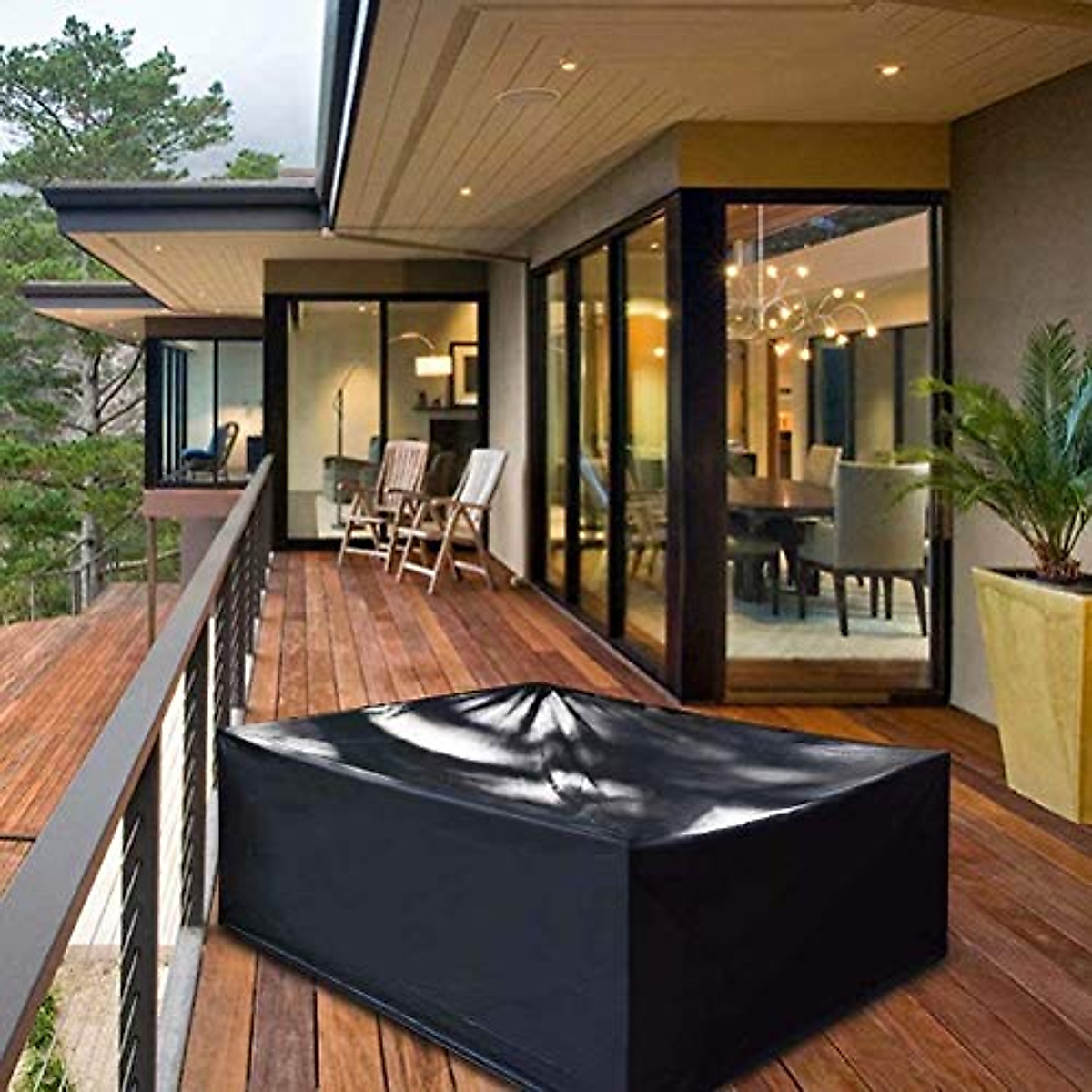 ZHCHL Garden Furniture Covers 213x132x74cm, Furniture Covers for Storage, Outdoor Large Table Covers Waterproof 420D Oxford Cloth, for Sofas and Chairs Protect Set