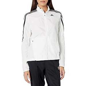 adidas Women's Marathon 3-Stripes Jacket, White, Small