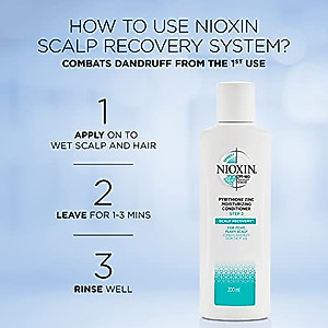 Nioxin Scalp Recovery Step 2 Moisturizing Conditioner for Itchy, Flaky Scalp, Anti-Dandruff Conditioner with Pyrithione Zinc, 6.76 oz