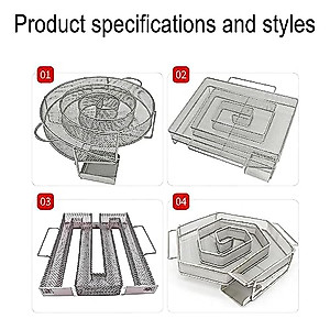 Naysku Cold Smoke Generator, Pellet Smoker Tray, Maze Smoker for Cold Smoking, Stainless Steel Grill Cooking Tools for BBQ Grill or Smoker Wood Dust, Outdoor Smokers for Any BBQ or Cabinet