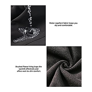 Little Donkey Andy Women’s Softshell Jacket, Ski Snowboarding Jacket with Removable Hood, Fleece Lined and Water Repellent Black M