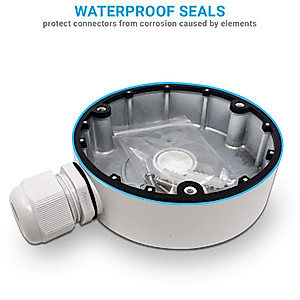 White Junction Box/Mounting Base for Hikvision Turret Camera DS-2CD23x2 CB130T DS-1280ZJ-DM8 (6 Pack)