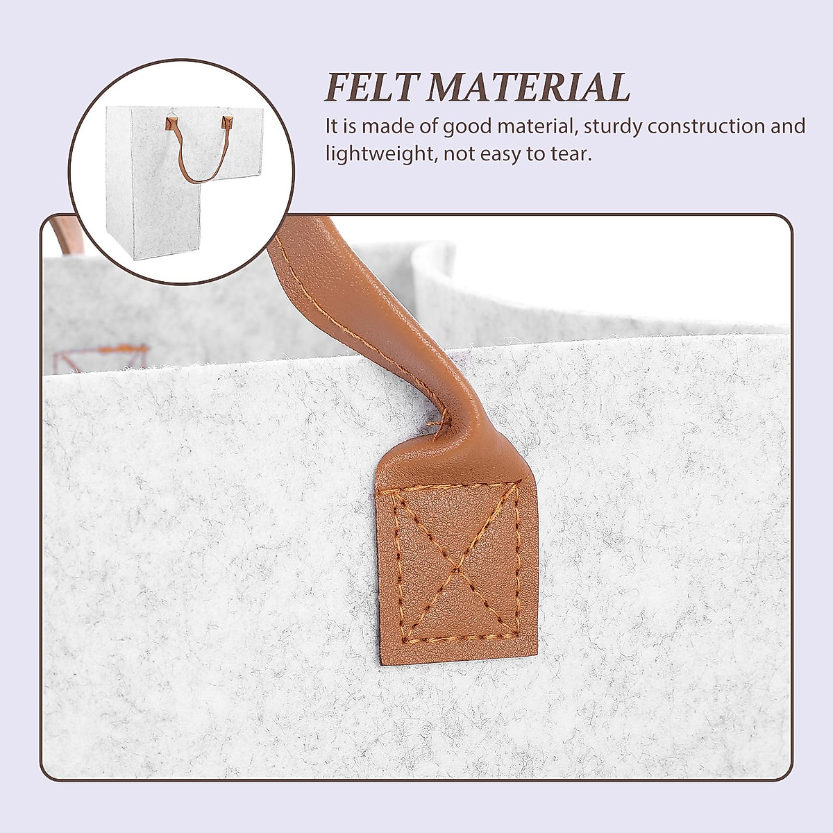 Cabilock Stair Baskets, Stair Step Storage Organizer Staircase Basket Laundry Basket Dirty Clothes Basket Toy Baskets for Laundry Clothes Hampers Containers Light Grey