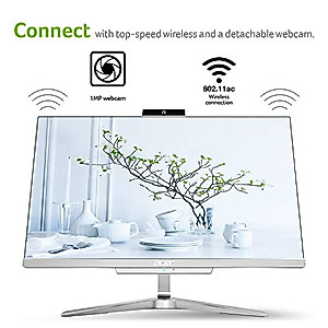 Acer Aspire C24-865-UA91 AIO Desktop, 23.8 inches Full HD, 8th Gen Intel Core i5-8250U, 8GB DDR4, 1TB HDD, 802.11AC Wifi, Wireless Keyboard and Mouse, Windows 10 Home, Silver