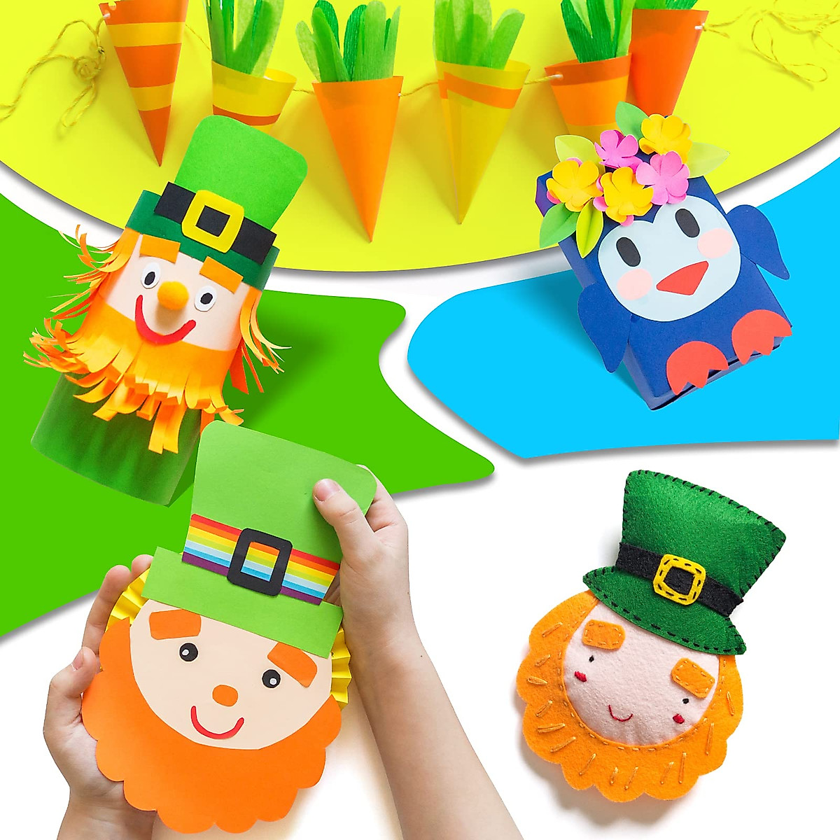 Craft Spot! Art and Craft Supplies for Kids, All in One DIY Crafting Collage Arts Set with Exquisite Gift Box, Craft Art Supply Kit for Toddlers Age 4 5 6 7 8 9