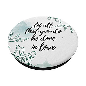 Inspirational Bible Verses Flowers Christian Gift PopSockets PopGrip: Swappable Grip for Phones & Tablets