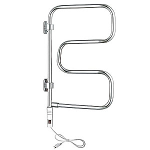 WarmlyYours 4-Bar Elements Towel Warmer, Plug-in, Polished Chrome