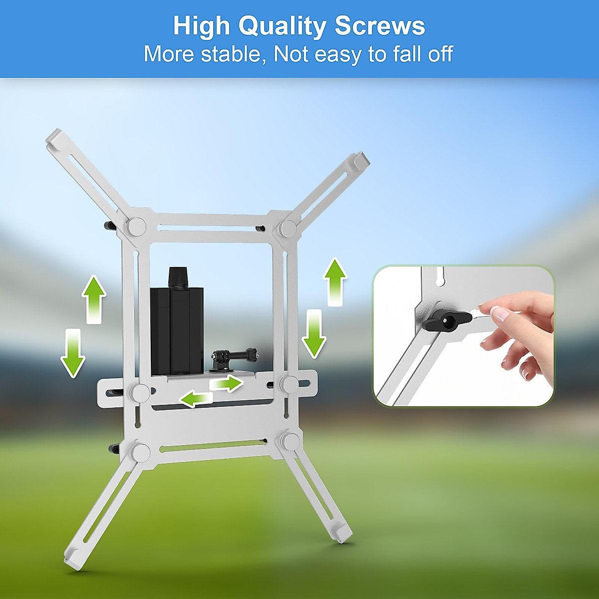 Fence Mount for Mevo Start, GoPro, iPhone, Phones, Digital Action Camera, to a Chain Link Fence for Recording Baseball,Softball and Tennis Games