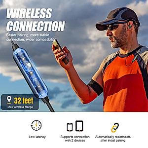 MIPEACE Shooting Ear Protection,25dB Noise Reduction Ear Buds Ear Plugs-Bluetooth Hearing Protection Headphone with Silicone Memory Foam Earbud Tips for Gun Range Mowing Hunting Target