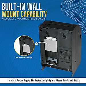 SNBC BTP-M300D Impact USB and Serial Port POS Receipt Printer Black 132084 Manual Cutter