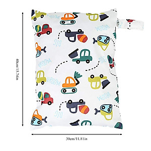 Boys Wet Bag Cloth Diaper Wet Dry Bags Waterproof Reusable Cloth Nappy Storage Bag With Zipper For Travel, Beach Swimsuits Clothes(#1)