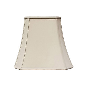 Royal Designs Rectangle Cut Corner Lamp Shade - Beige - (7 x 10) x (12.25 x 18) x 13.25
