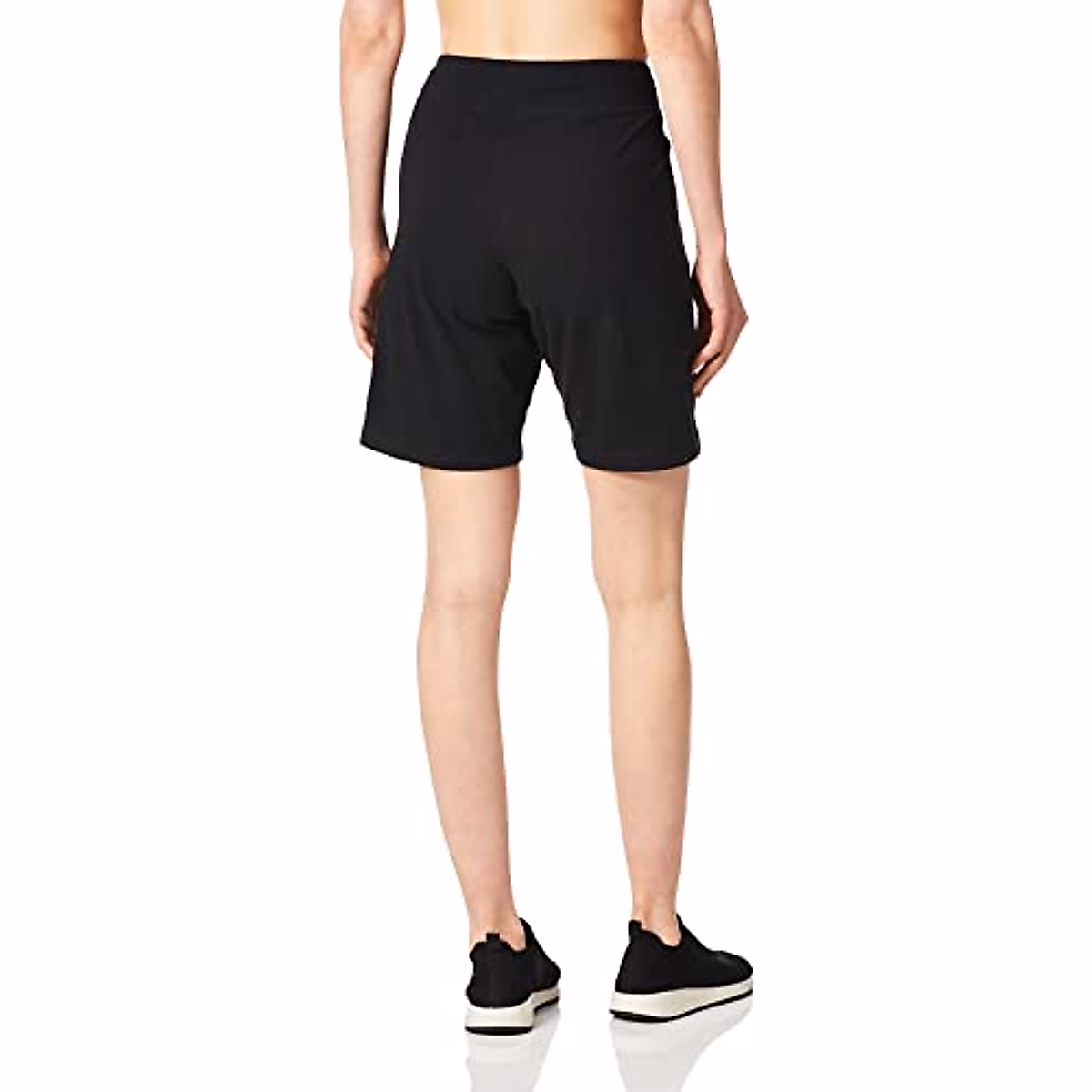 Danskin Women's Essential Side Shirred Bermuda Short, Black, Large