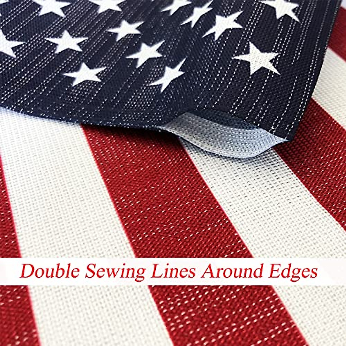 Flagolden American USA Garden Flag 12x18 Inch Made in USA - Double Sided Silver Silk Fabric Banner Patriotic Decor Yard Flags for All Seasons-Small US Flag for Outdoor or Indoor Lawn Patio