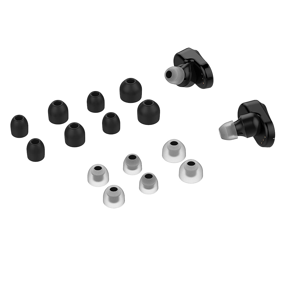 LOKEKE for Sony WF-1000XM4 Earphones Eartips, Silicone Protective Earphone Earbuds Case Cover Shell Eartips for Sony WF-1000XM3 / Sony WF-1000XM4(Silicone Black)