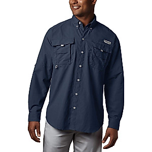 Columbia Men’s PFG Bahama™ II Long Sleeve Shirt, Collegiate Navy, Small