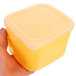 Healvian Plastic Cheese Storage Containers with Airtight Lid Cheese Slice Storage Sealed Food Storage Container Fruit Vegetable Organizer Produce Saver for Fridge 12X11X9CM
