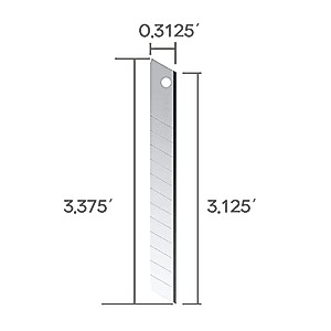 10 Pcs, DORCO Professional Quality Utility Box Cutter Knife Replacement Refills - Small Size Carbon Steel Blade, 60° Tip - 9mm