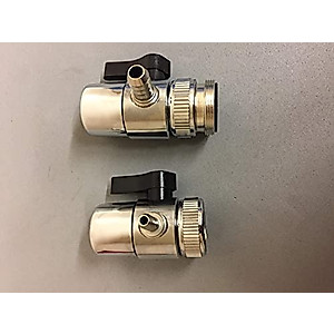 Chrome Faucet Diverter Valve (Includes adapter ring) Reverse Osmosis/Water Filters 1/4"- For Both Female & Male Faucets