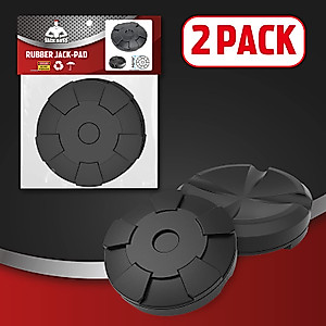 JACK BOSS Jack Pad Universal Large Floor Jack Rubber Pads Adapter Pinch,Weld Side Frame Rail Protector Puck/Pad (2 Pack)