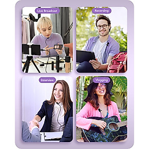 PoP voice Microphone Professional for iPhone Lavalier Lapel Omnidirectional Microphone for iPad, iPod, Condenser Mic for iPhone Audio & Video Recording, YouTube, Interview, Podcast, Vlogging(6.6 Feet)