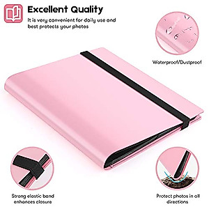 Ablus 160 Pockets Mini Photo Album for Fujifilm Instax Mini Camera, Polaroid Snap, Z2300, SocialMatic Instant Cameras & Zip Instant Printer (Pink)