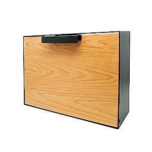 Movo Home Wall Mount Mailbox, Modern Wood Mailbox for House Allen