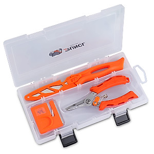 RUNCL Fishing Fillet Knife Combo Set, Bait Knife Fishing Tools Kit With 4" Fillet Knife, Sharpener, Fishing Pliers and 3500 Tackle Box