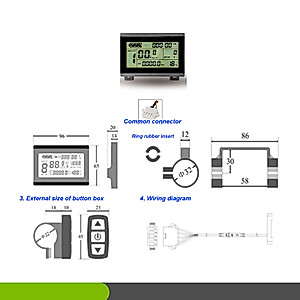 Bike Controller with Display, 30A Controller with LCD3 Display Electric Controller Kit for Electric 36V 48V 1000W DC Motor