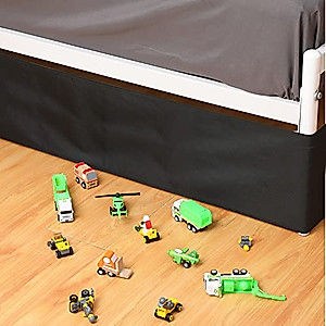 Under Bed Blocker for Pets with Black Zip Ties, Toy Blocker for Under Bed Blocker Under Bed Barrier for Dogs Cats Pets Puppy Toy Furniture Bed Bottom, Black, 220 x 6 Inch