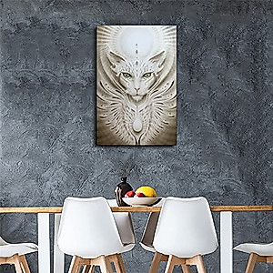 RIP White Light Oracle The Mystic Cat Canvas Art Poster and Wall Art Picture Print Modern Family Bedroom Decor Posters 16x24inch(40x60cm)