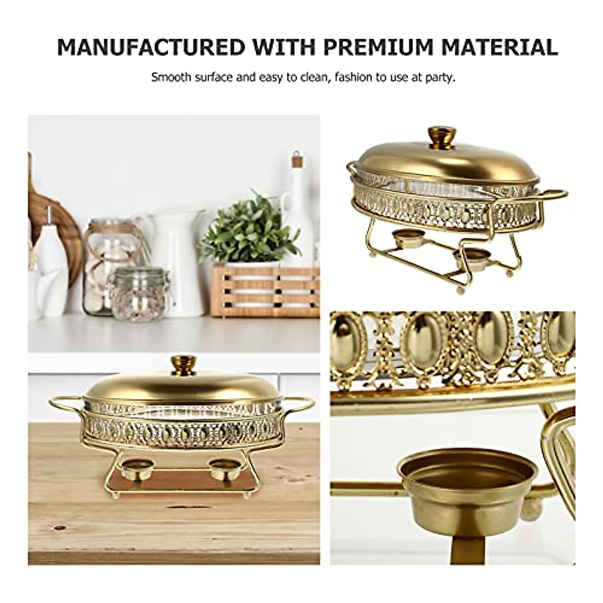 Stainless Steel Chafing Chafing Dish Buffet Set Stock Pot Buffet Warming Tray Buffet Dish Oval