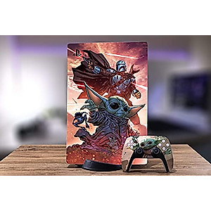 PEYANZ Ｐ.S.5 Skin for Console(Disk Edition) and Controllers Vinyl Sticker, Durable, Scratch Resistant, Bubble-Free