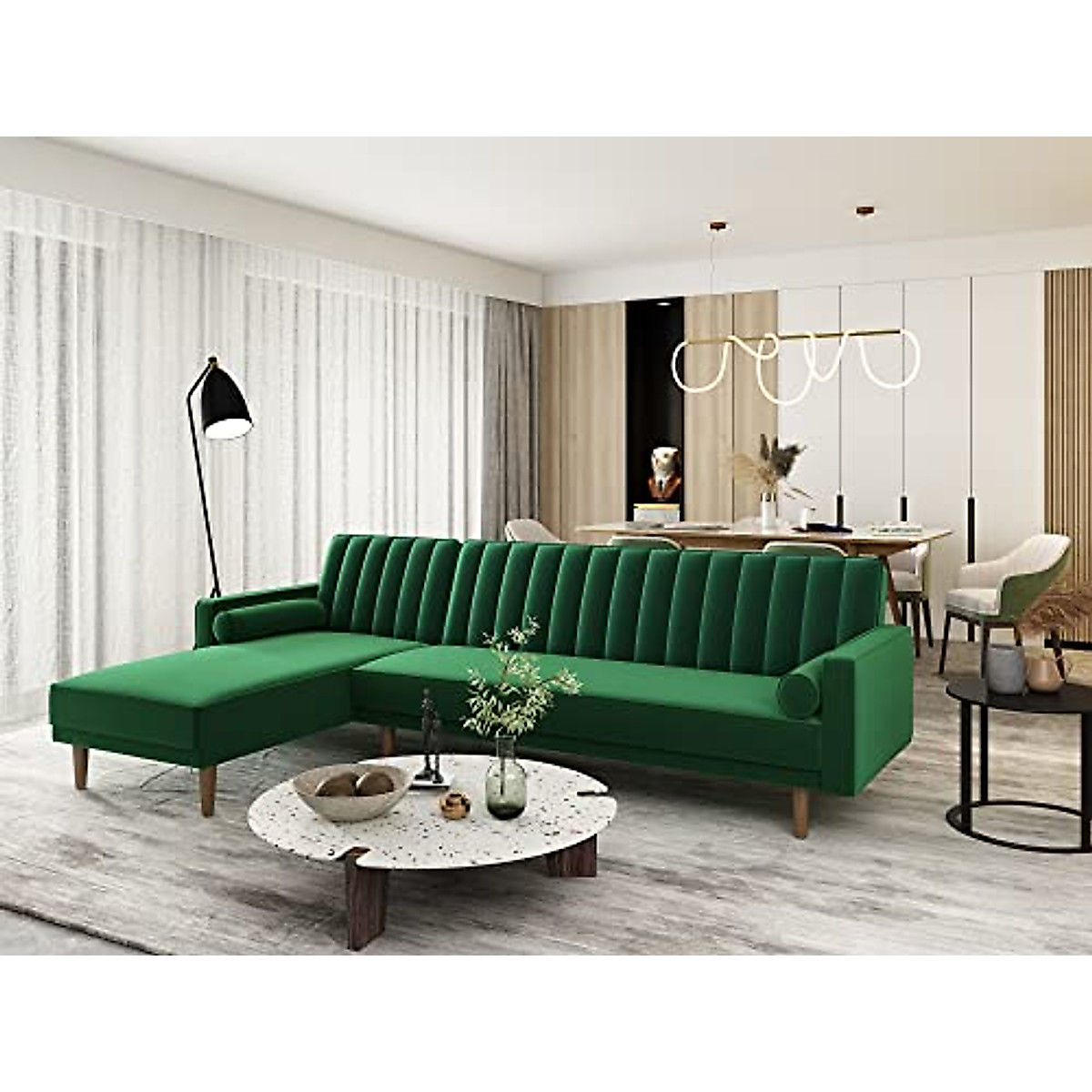 Gold Sparrow Sonoma Sectional, Jade