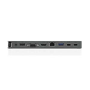 Lenovo USB-C Mini Dock, 7-in-1 Portable Dock with HDMI, VGA, USB-C, USB 3.1, USB 2, 3.5mm Audio, Ethernet, 45W Charging, Compatible with Lenovo, Apple & USB-C Laptops, G0A70065US