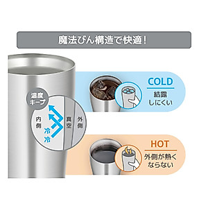 Thermos JDY-600 S Vacuum Insulated Tumbler, 20.1 fl oz (600 ml), Stainless Steel, Dishwasher Safe, Magic Bottle Structure, Hot or Cold