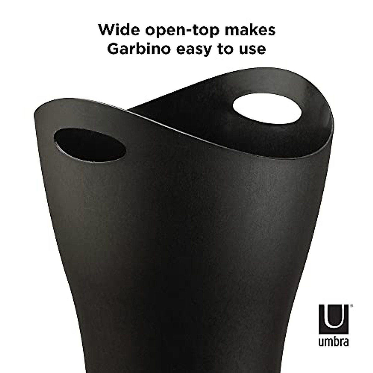 Umbra Garbino Trash Can 2.25-Gallon (8.5L) Capacity, Black