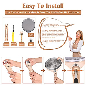 KRETAELY Crepe Pan Nonstick Crepe Maker with Spreader Dosa Pan Pancake Frying Pan with Granite Coating 10.5 inch Pancake Pan Induction Compatible PFOA Free