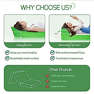 CHxxy Foldable Camping Mattress Folding Floor Mattress for Adults&Kids- Portable Foam Bed 4 Inch Sleeping Pad for Tent, Camper, RV Travel, Guest (with Removable & Washable Bamboo Cover)