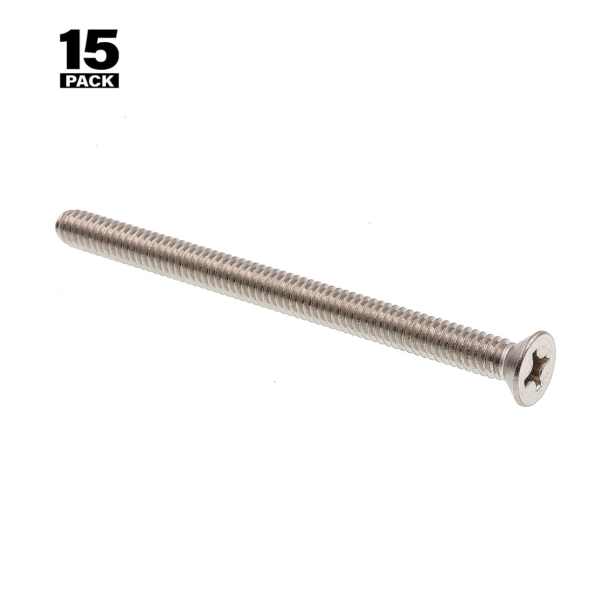Prime-Line 9002125 Machine Screws, Flat Head, Phillips Drive, 1/4 In.-20 X 3-1/2 In., Grade 18-8 Stainless Steel (15 Pack)