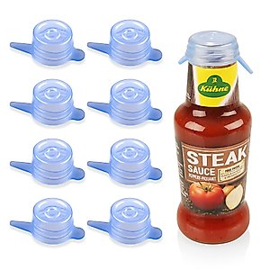 Extra Small Silicone Stretch Lids 1.2 Inch Reusable Silicone Jar Cover to Fit 1.2 Inch to 1.5 Inch Blue 8 pcs
