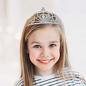 FRCOLOR Crystal Tiaras For Women 2 Pack Crown With Comb Princess Crown Jewelry Bridal Wedding Prom Birthday Crown Halloween Christmas Costume