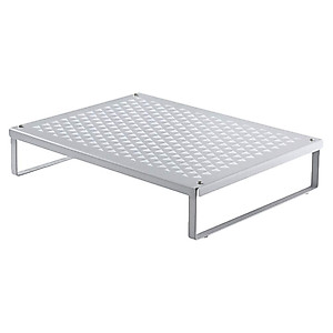 Hemoton Microwave Oven Rack Shelf Toaster Stand Kitchen Counter Seasoning Storage Rack Cabinet Organizer for Kitchen Utensils Towels Spices (Grey)