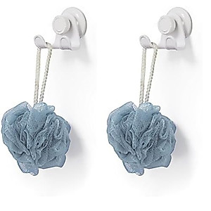 Umbra Flex Shower Storage Accessories with Patented Gel-Lock Technology Suction Cup, 5.8170000000000002 x 7.7469999999999999 x 6.1470000000000002 cm, White (Pack of 2)