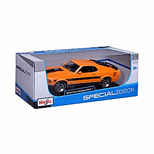 Maisto 1:18 Special Edition 1970 Ford Mustang Mach 1, Orange, 1:18 Scale
