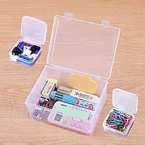 YHNTGB 30pcs Small Clear Plastic Beads Storage Containers Box, Small Bead Organizer Containers, Mini Bead Storage Containers Transparent Boxes for Small Items DIY Crafts Jewelry Hardware Diamond