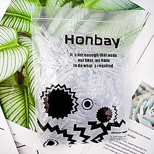 HONBAY 300PCS Clear Plastic U Shape Alligator Clips for Folding Shirt Ties Pants and Sheet