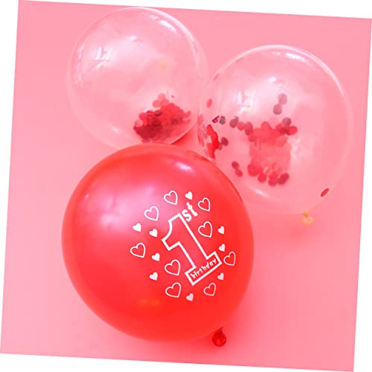 Abaodam 10pcs 1st Birthday Latex Balloon Number 1 Balloon One Party Balloons Bouquet Balloons for Kids Wreath Decor Baby 1 Month Balloon One Birthday Balloons Happy Birthday Child Filling